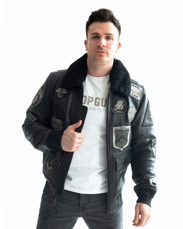 TOP GUN® OFFICIAL SIGNATURE SERIES LEATHER JACKET 1.0 - Men's Premium ...