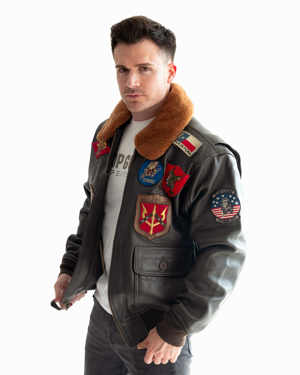 Top Gun® Official Signature Series Flight Leather Jacket – Top Gun Store