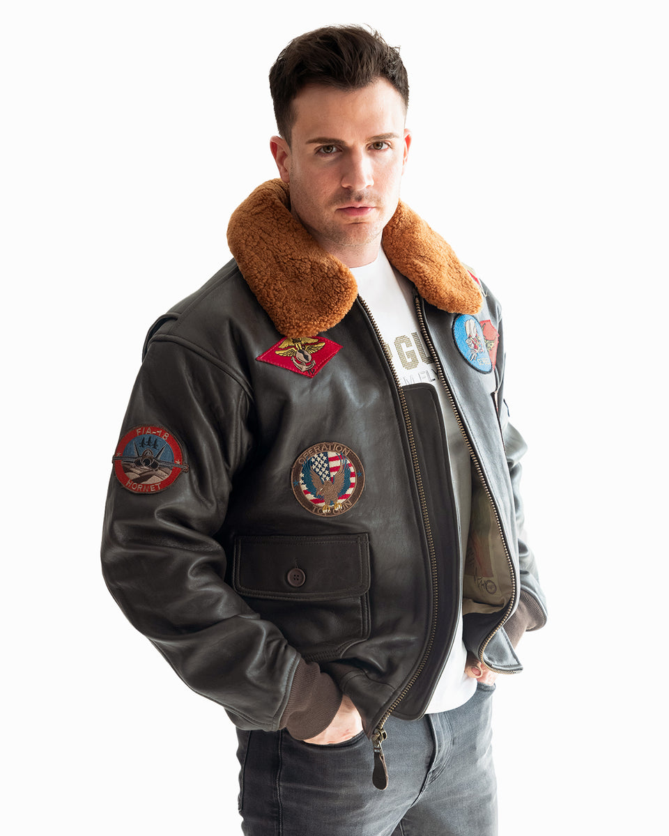 Top Gun® Official Signature Series Flight Leather Jacket – Top Gun Store
